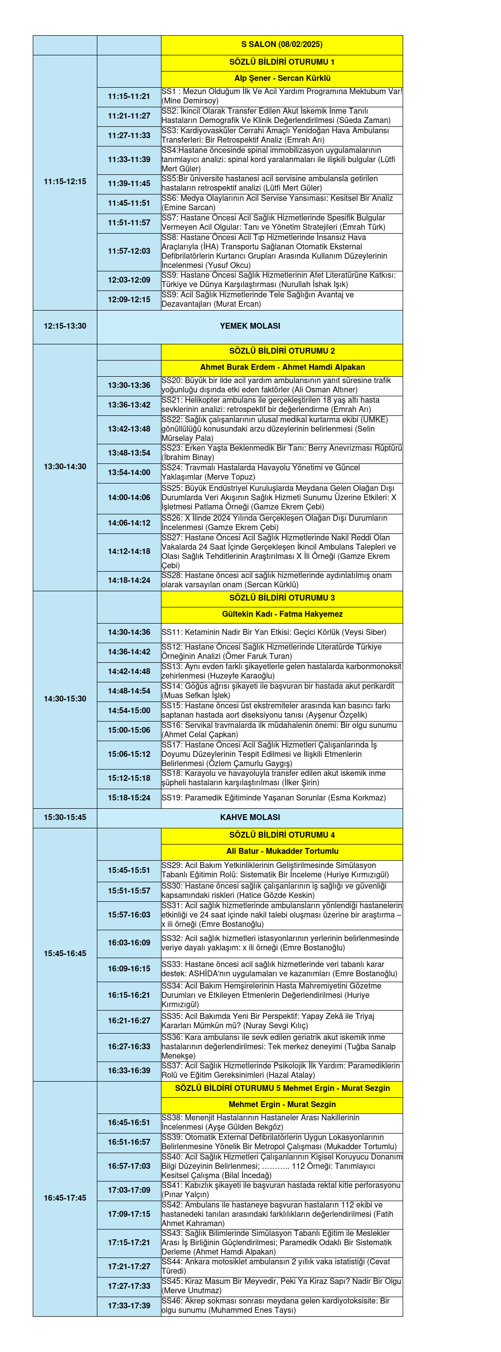 [:tr]Kongre Programı[:] – Türkiye Acil Sağlık Hizmetleri Kongresi